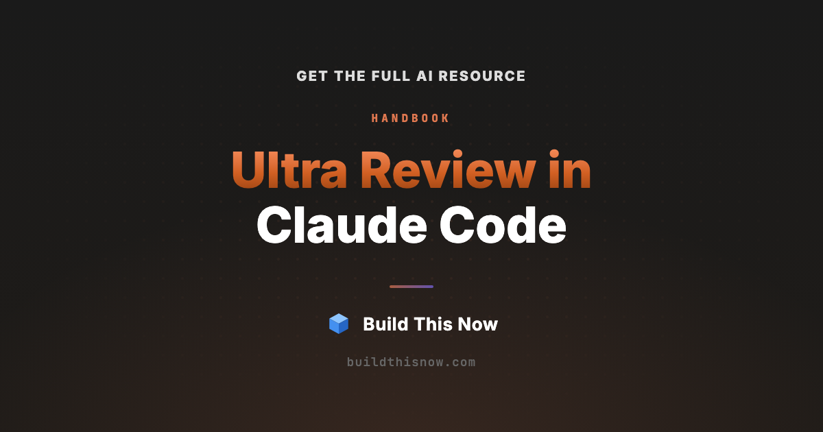 Claude Code Ultra Review | Build This Now
